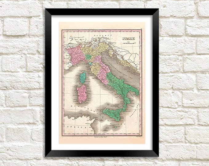 Old Modica Italy Map 1945 Vintage Sicilian City Atlas Poster - Etsy