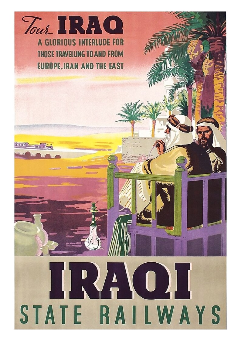 Iraq Posters: Vintage State Railways Travel Posters - Etsy UK