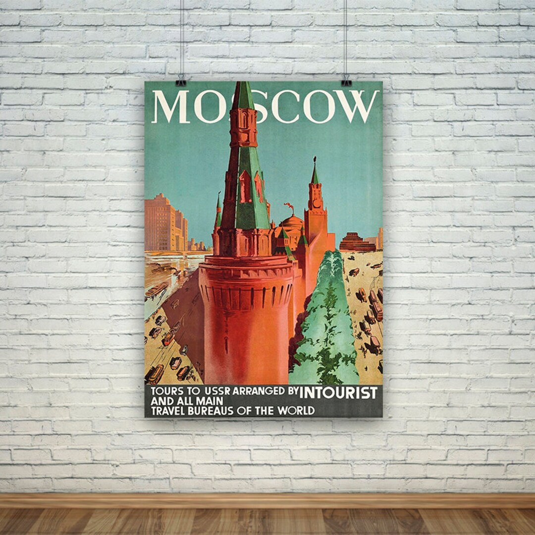 Moscow Poster: Vintage Russia Travel Print - Etsy