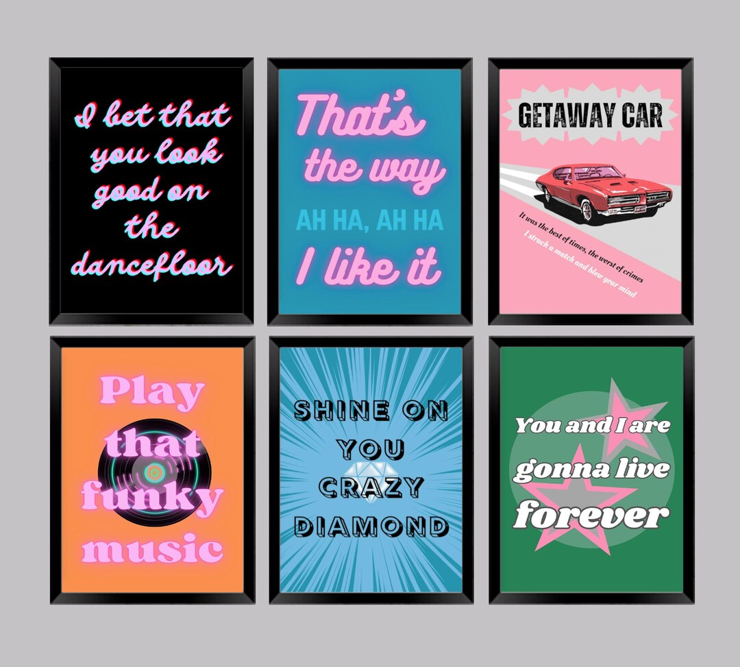 Song Lyric Posters: Music Art Prints of Your Favourite Pop Stars and ...