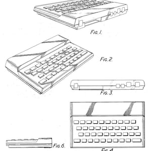 ZX Spectrum Computer Patent: Retro IT Technology Blueprint Art Poster ...