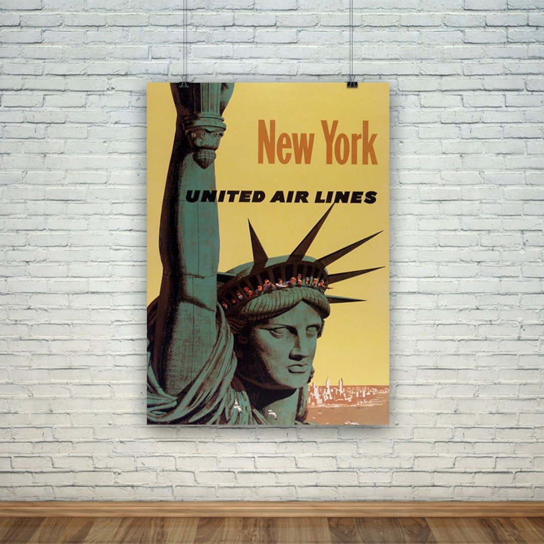 Statue of Liberty Poster: Vintage New York Travel Print - Etsy