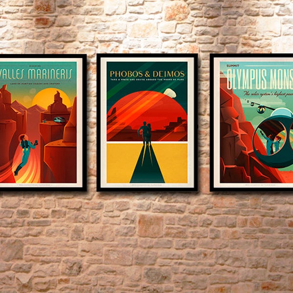 Retro Space Poster - Etsy