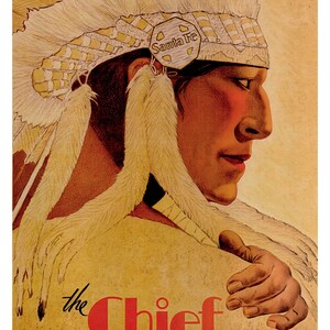 Chief Poster: Native American Indian Advert Print - Etsy