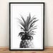 Pineapple Print: Black and White Fruit Photo Art Poster - Etsy