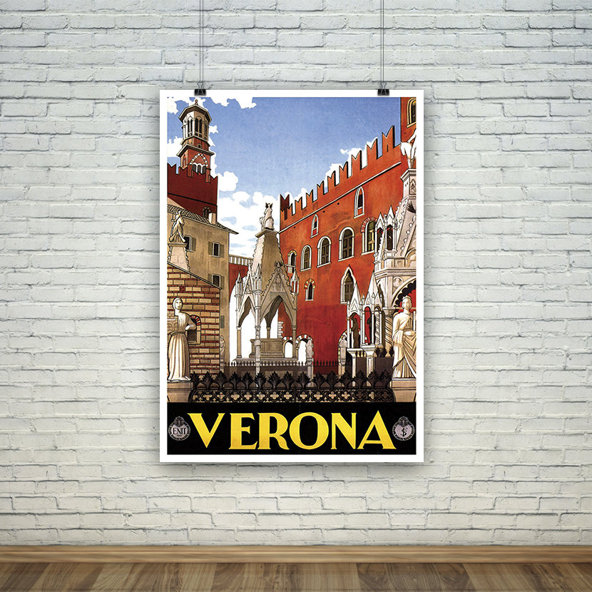Verona Poster: Vintage Italian Tourism Travel Print - Etsy