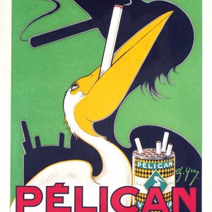 Pelican Cigarettes Poster: Vintage Tobacco Advert Print - Etsy