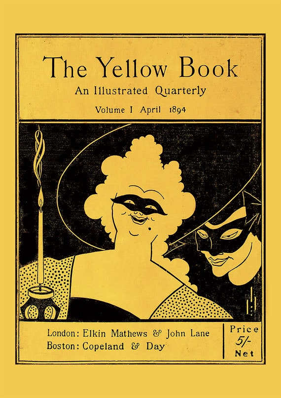 The cover of The Yellow Book Aubrey Beardsley Vintage Poster Wall Decor ...