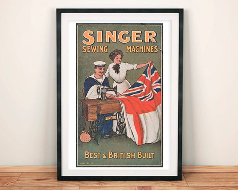 Sewing Machine Print: Vintage Singer Advert Poster - Etsy