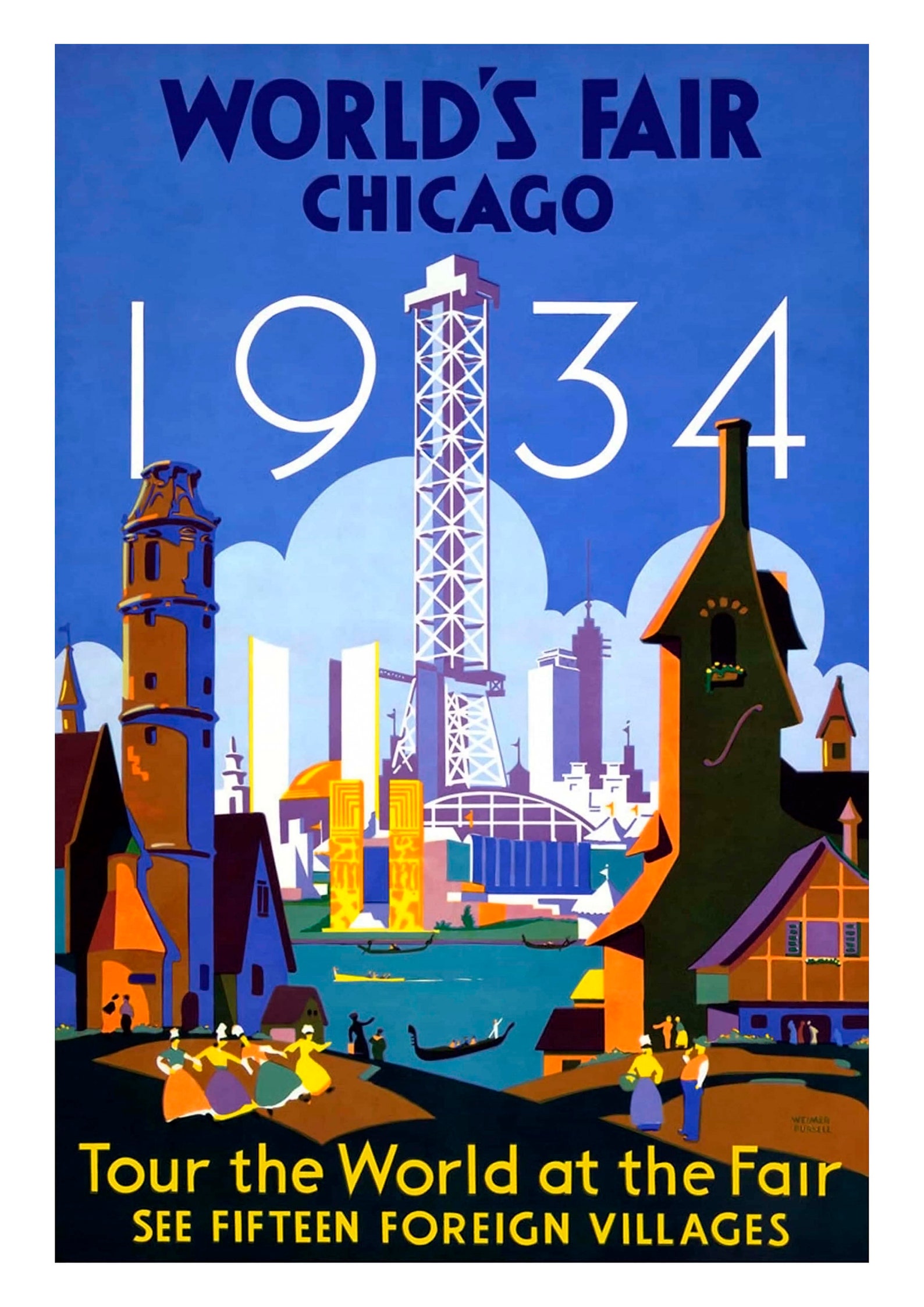 World's Fair Posters: Vintage Chicago Travel Prints - Etsy