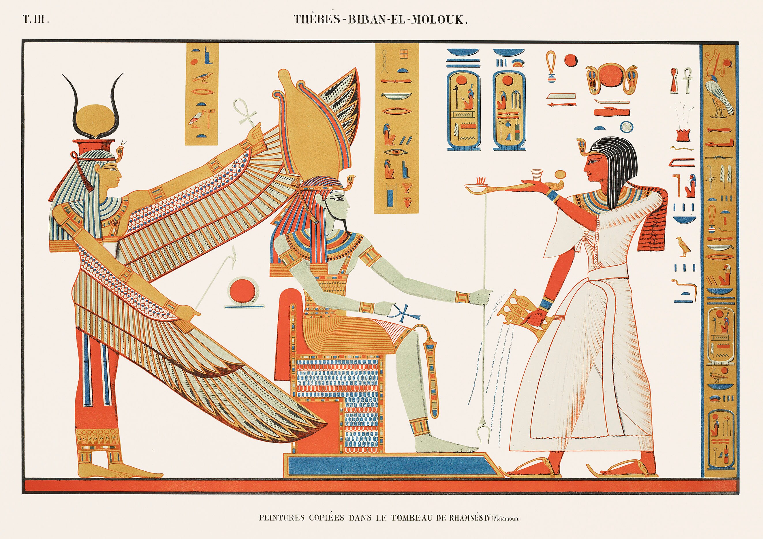 Egyptian Prints: Vintage Egypt Birds and Thebes Antiquity Art - Etsy UK