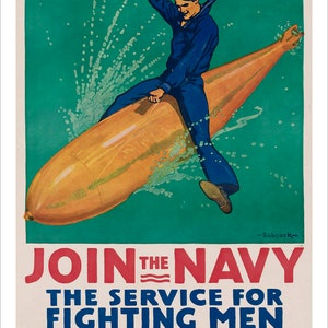 Join the Navy Poster: Sailor Recruitment Advert Print - Etsy
