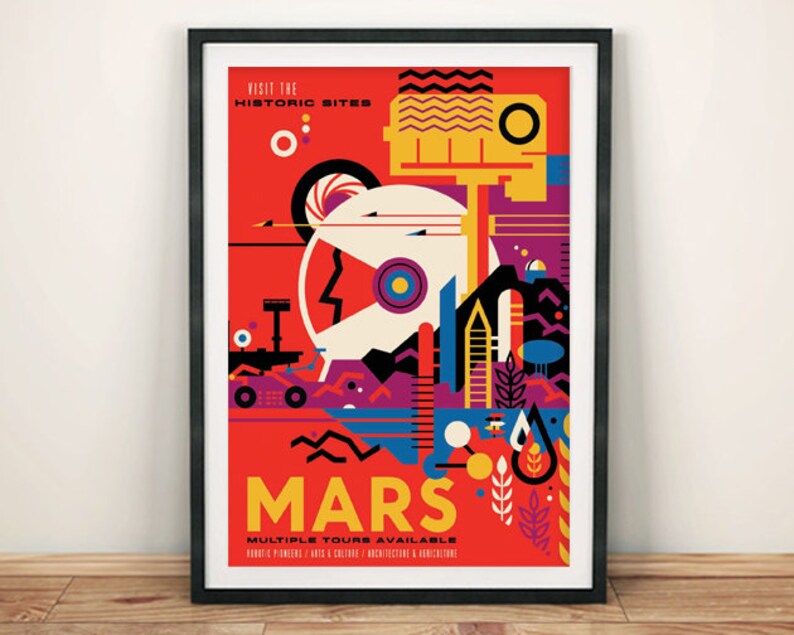 NASA Mars Poster Visions of the Future - Etsy