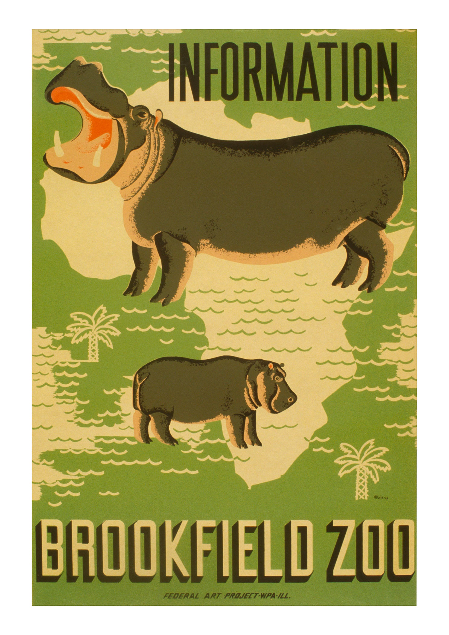 Zoo Posters: Visit the Brookfield Zoo Animal Themed Prints - Etsy UK