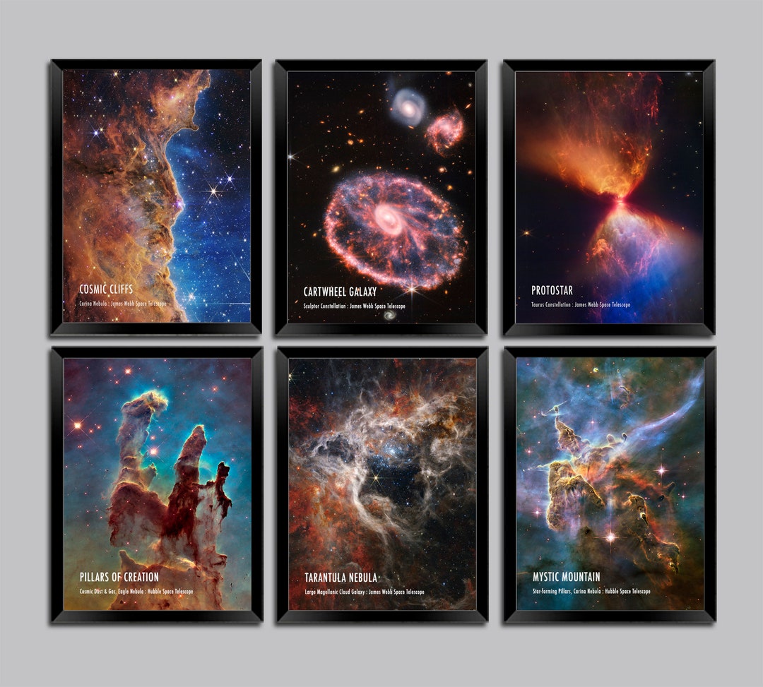 NASA Space Photographs: Hubble and James Webb Nebula and Galaxy Posters ...