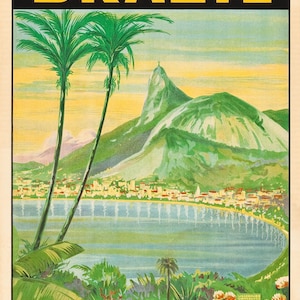 Brazil Print: Vintage South American Travel Poster - Etsy