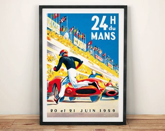 Reproduction Vintage Motor Racing Poster le Mans 1931, Home Wall Art ...