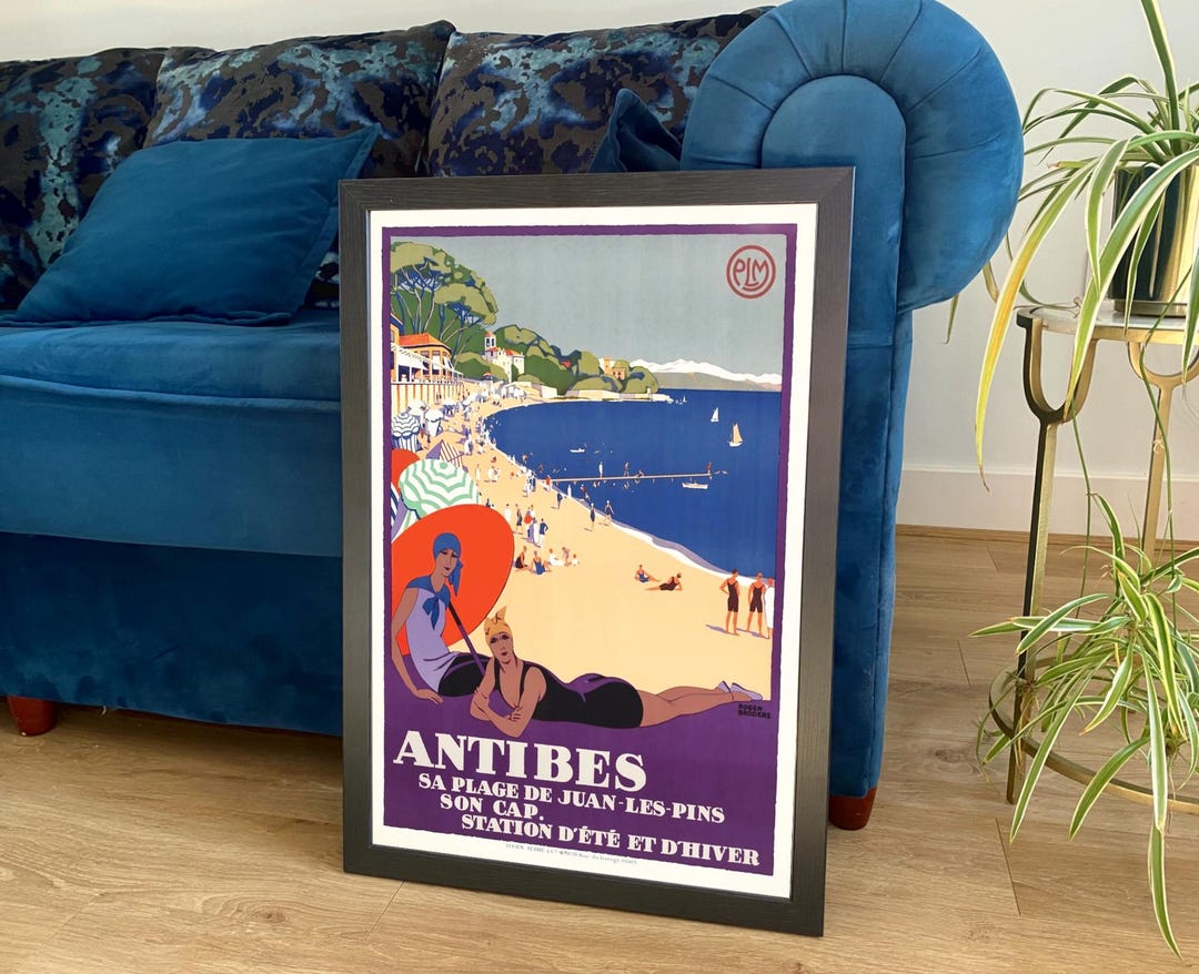 Antibes Poster: Vintage South of France Travel Print - Etsy