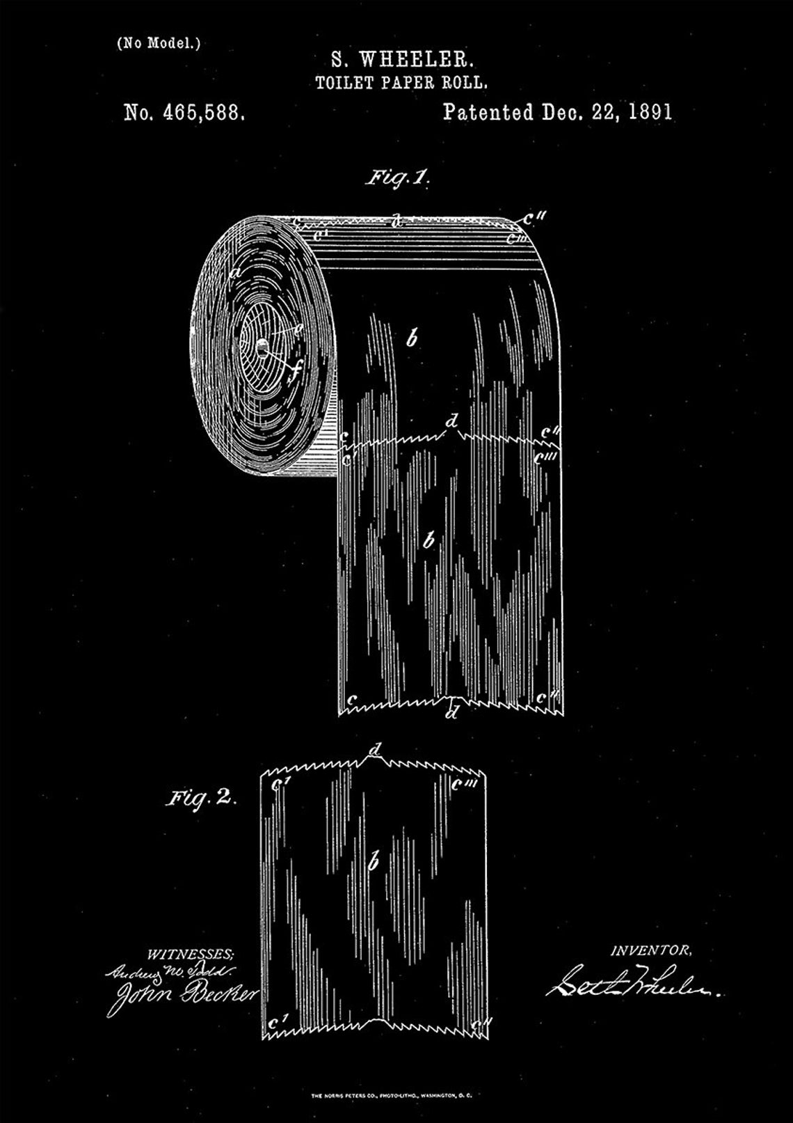 Toilet Patent Prints: Bathroom Blueprint Art | Etsy