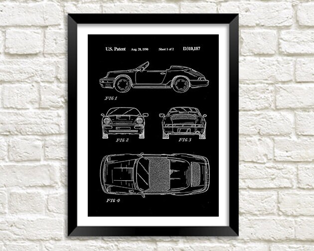 Sports Car Print: Driving Patent Blueprint Art | Etsy