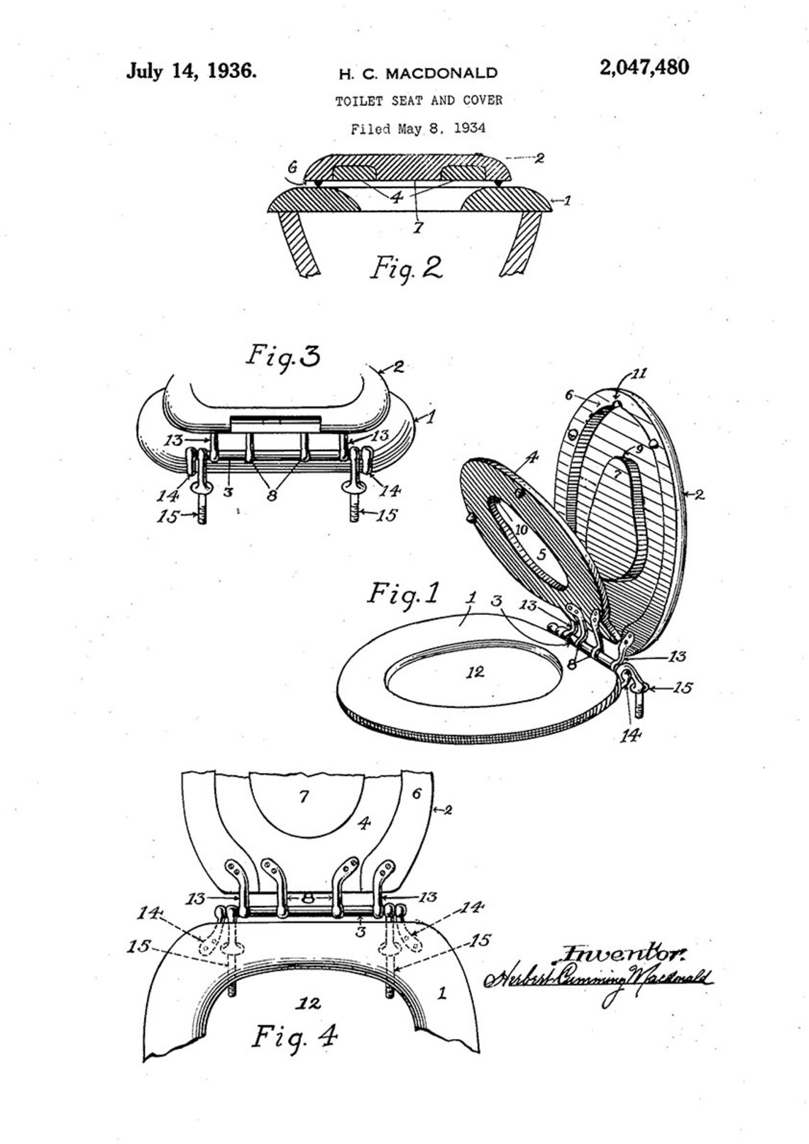 Toilet Patent Prints: Bathroom Blueprint Art | Etsy