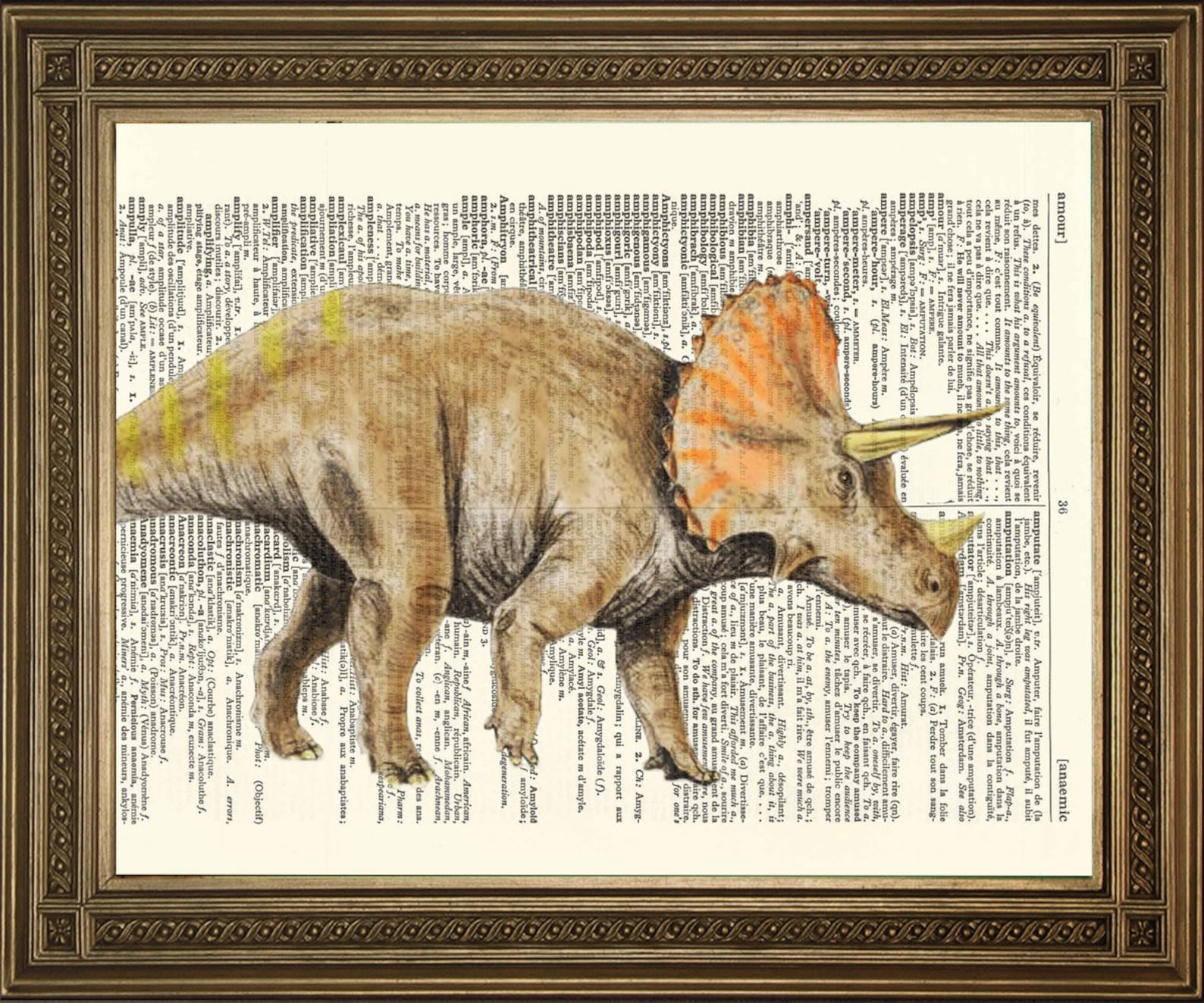 Dinosaur Prints: T-rex Triceratops Stegosaurus - Etsy