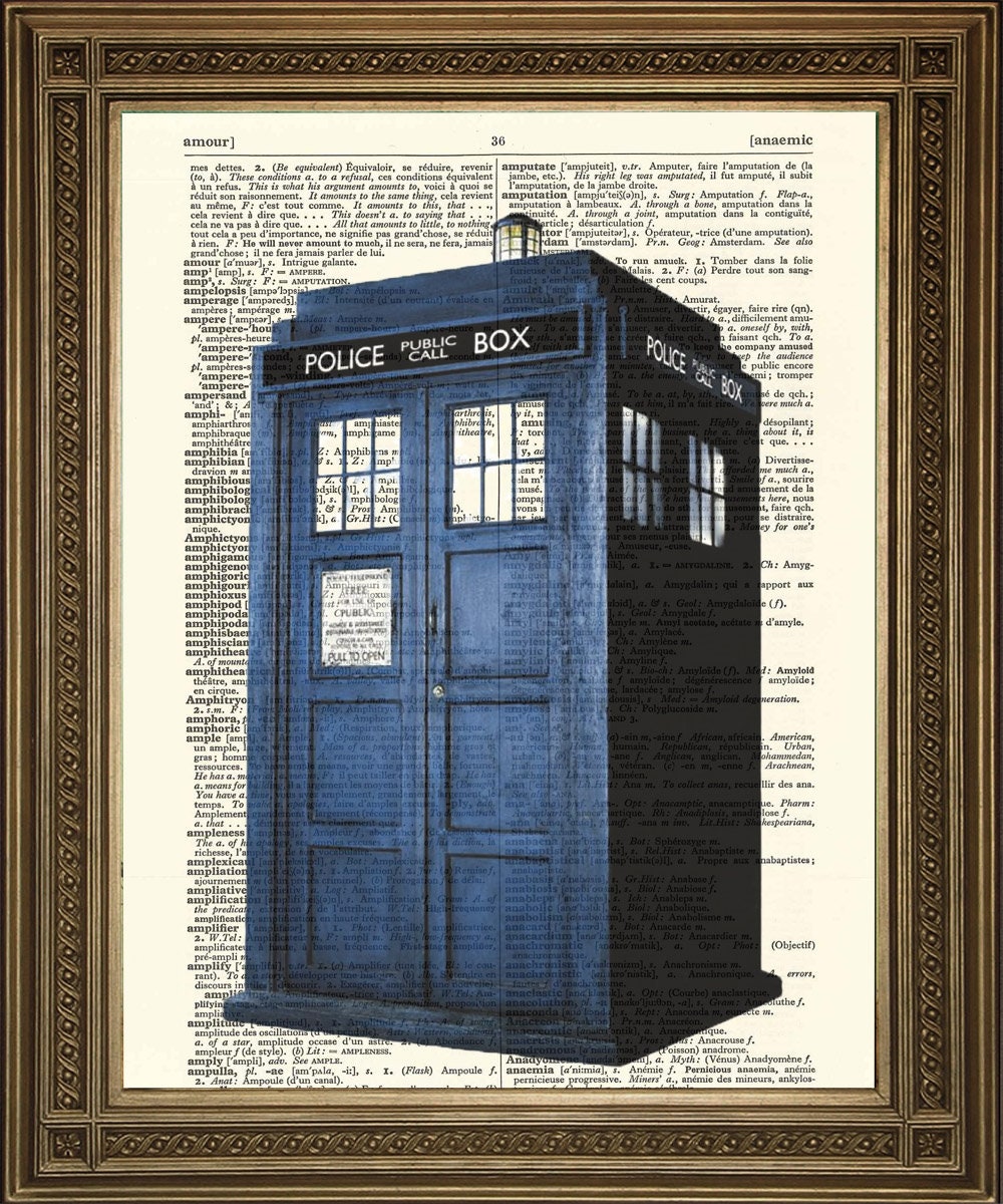 Doctor Who Prints: Tardis Art With Quotations Printed on - Etsy