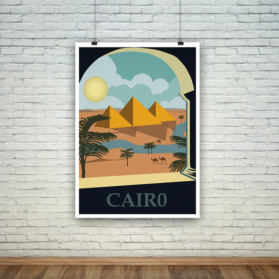 Cairo Poster: Vintage Style Egyptian Travel Print - Etsy