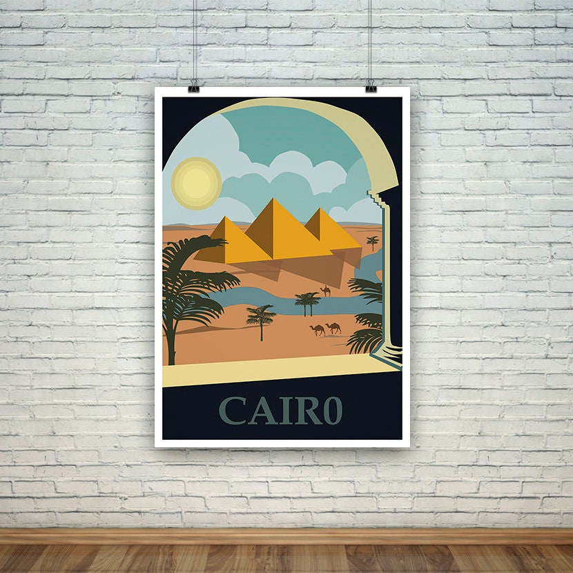 Cairo Poster: Vintage Style Egyptian Travel Print - Etsy