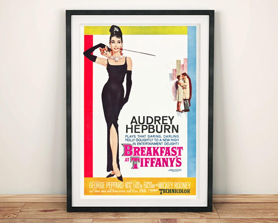 Breakfast at Tiffany's Poster: Vintage Hollywood Cinema Print - Etsy