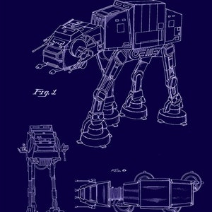 At-at Patent Print: Star Wars Imperial Walker Toy Blueprint Art - Etsy
