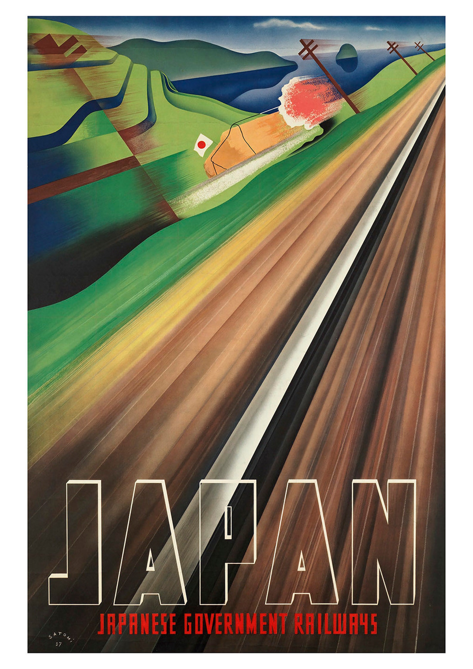 Japanese Train Poster: Vintage Shinkansen Tourism Print | Etsy