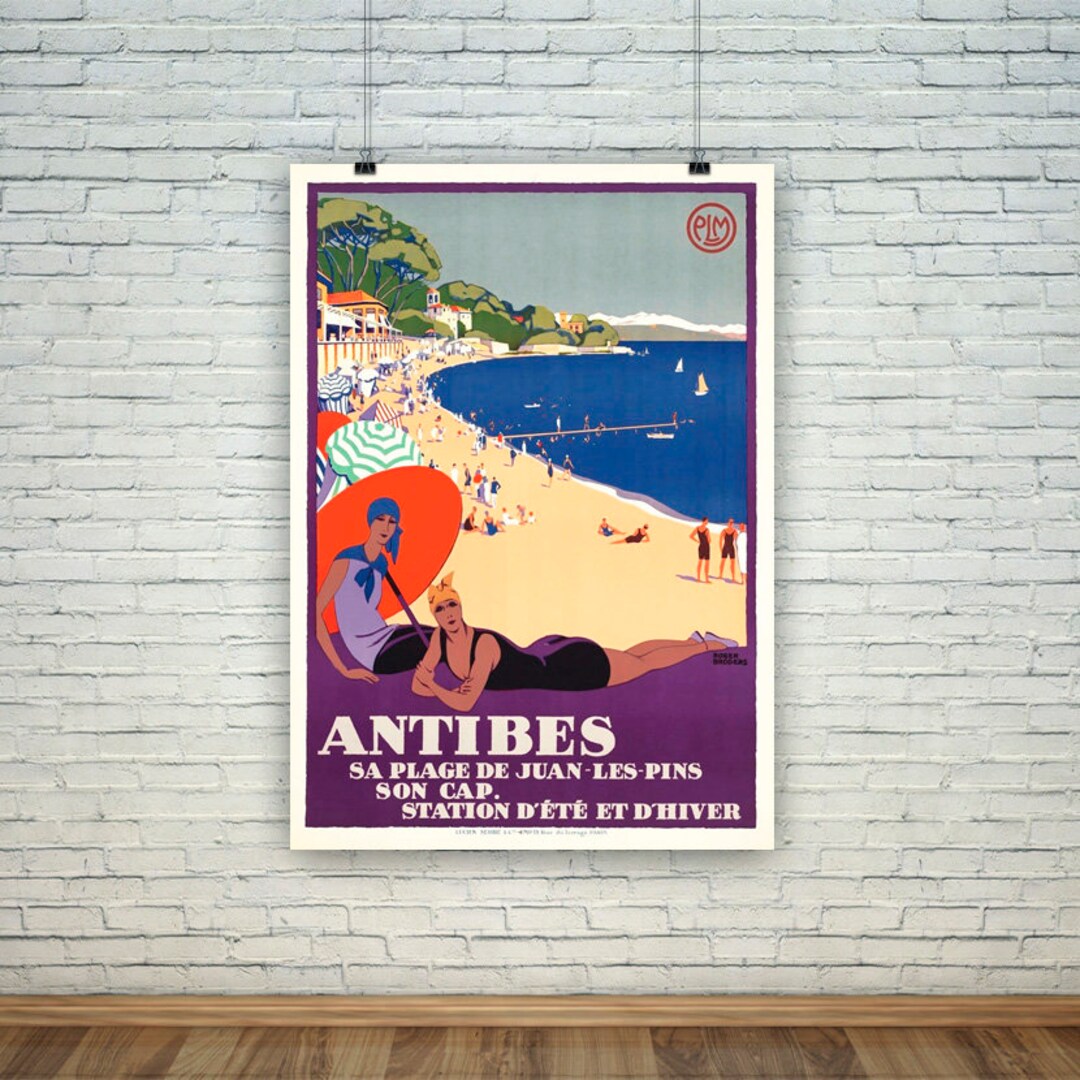 Antibes Poster: Vintage South of France Travel Print - Etsy