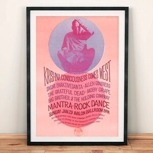 Hippie Music Poster: Pink Concert Festival Poster - Etsy