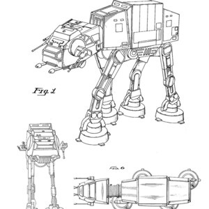 At-at Patent Print: Star Wars Imperial Walker Toy Blueprint Art - Etsy