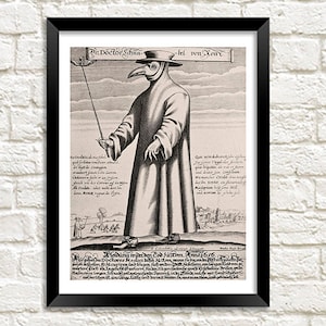 Plague Doctor Print: Vintage Dr Schnabel Beak Art Illustration - Etsy