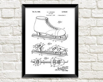 Ice Skating Print | Etsy