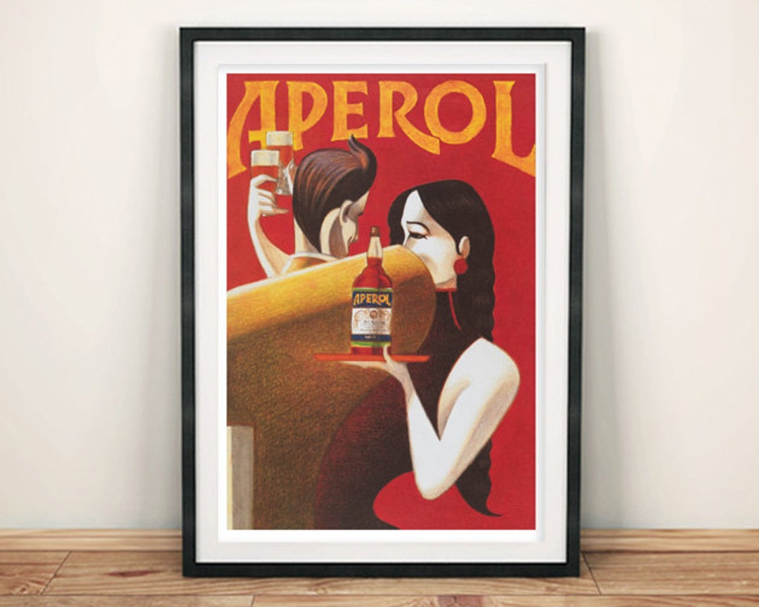 Aperol Print: Vintage Red Summer Drinks Advert Poster - Etsy