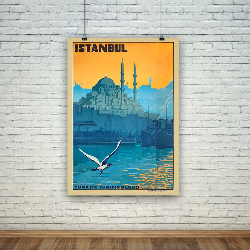 Istanbul Poster: Vintage Turkey Bosphorus Travel Poster - Etsy UK