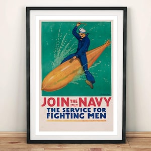 Join the Navy Poster: Sailor Recruitment Advert Print - Etsy