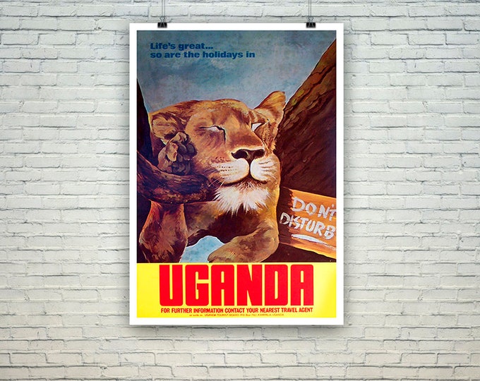Uganda - Vintage Travel Poster - Etsy Canada