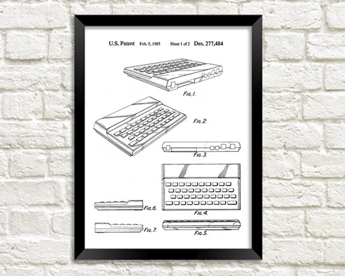 ZX Spectrum Computer Patent: Retro IT Technology Blueprint Art - Etsy UK