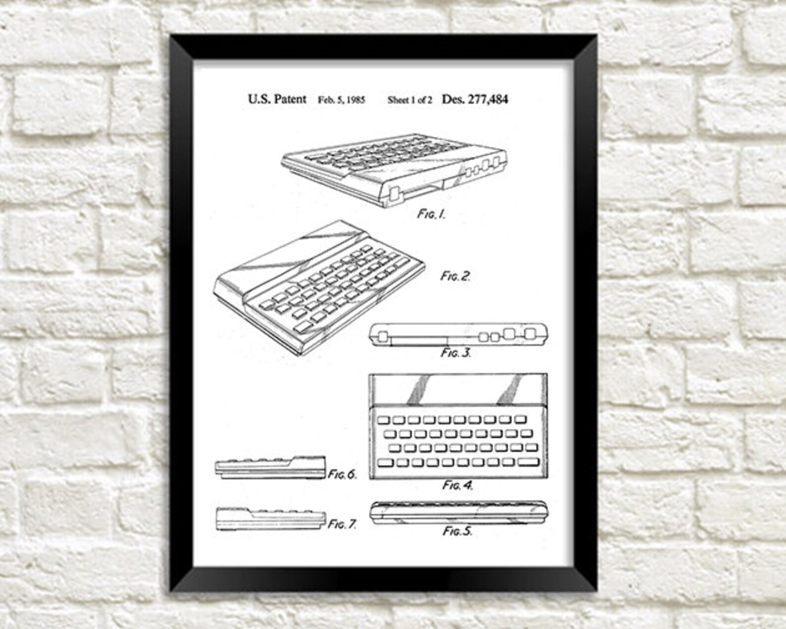 ZX Spectrum Computer Patent: Retro IT Technology Blueprint Art - Etsy