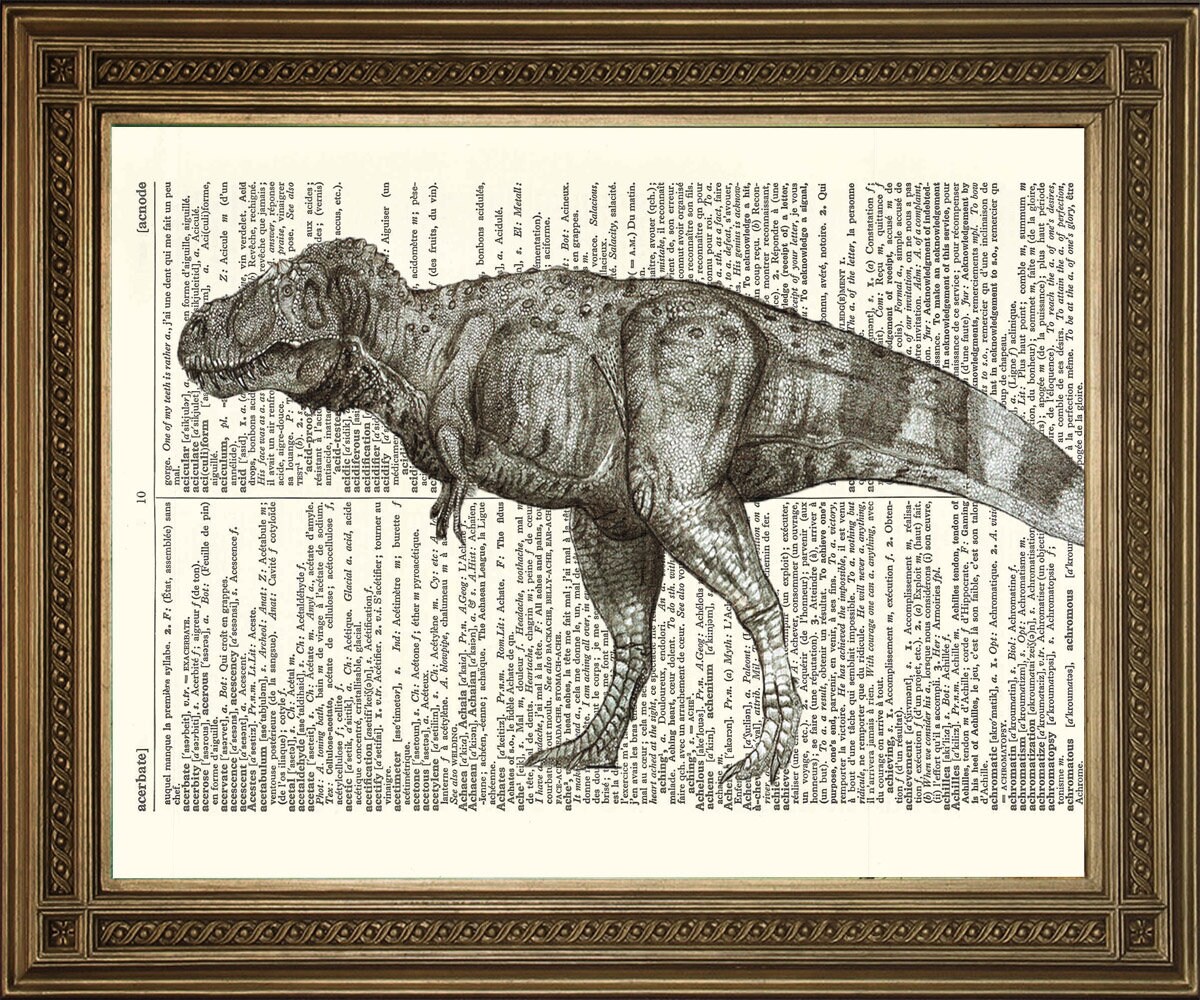 Dinosaur Prints: T-rex Triceratops Stegosaurus - Etsy
