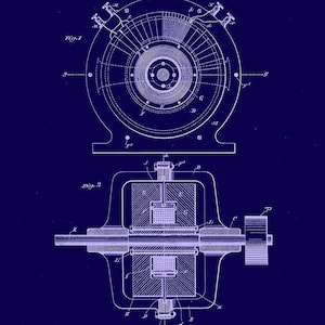 Nikola Tesla Patent Print: Electricity Generator Blueprint Art - Etsy
