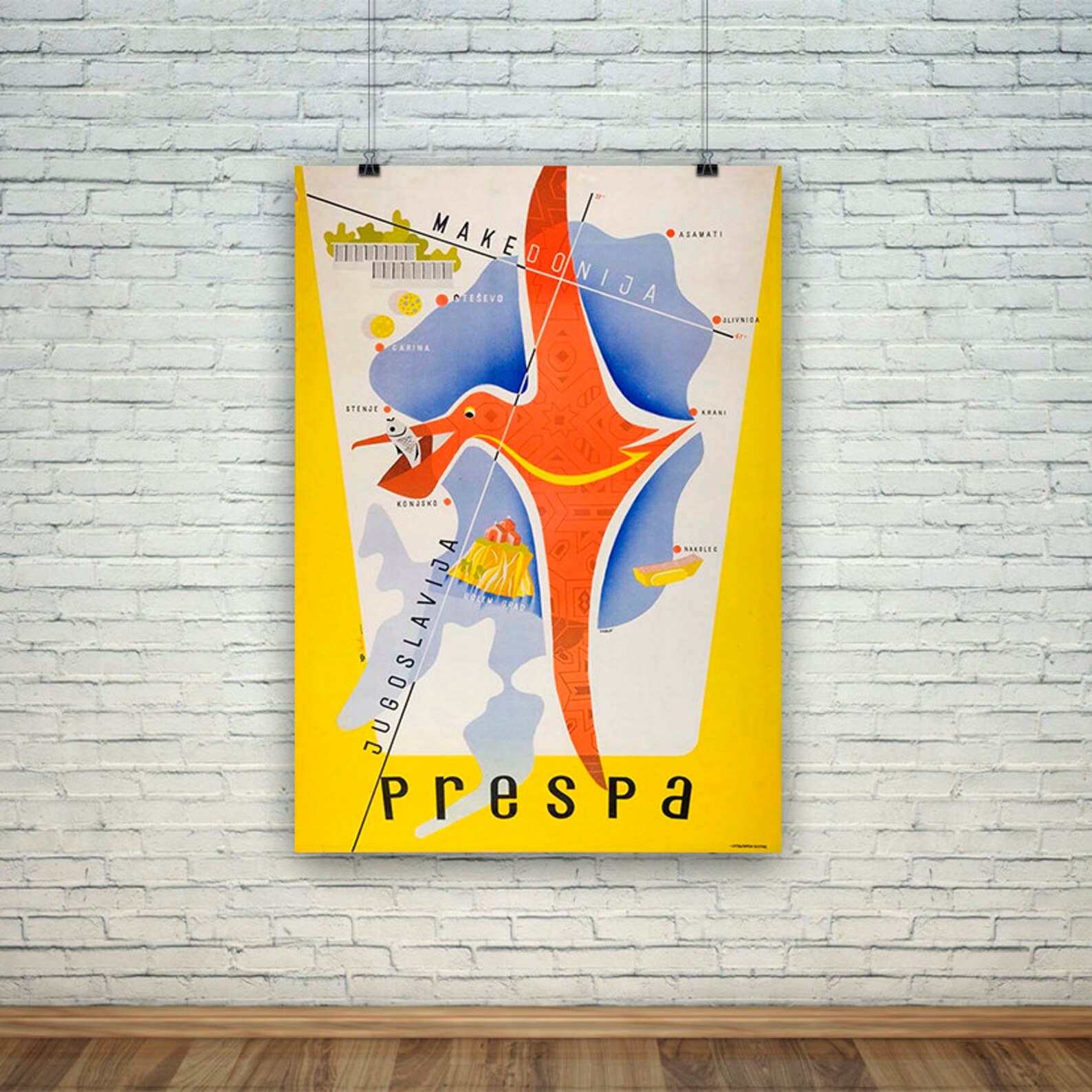 Macedonia Poster: Vintage Prespa Travel Print - Etsy