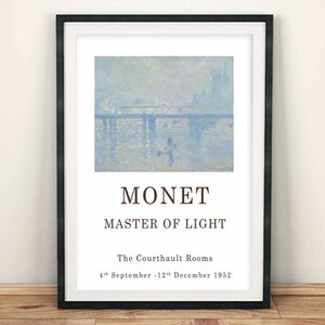 Claude Monet Poster: Impressionist Art Gallery Exhibition Print - Etsy