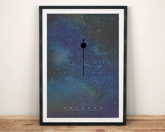NASA Voyager Poster Explorer Spacecraft Art Print | Etsy