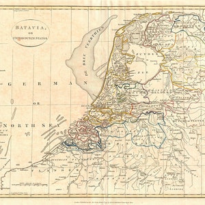 Holland Map Print: Vintage Dutch Atlas Artwork - Etsy