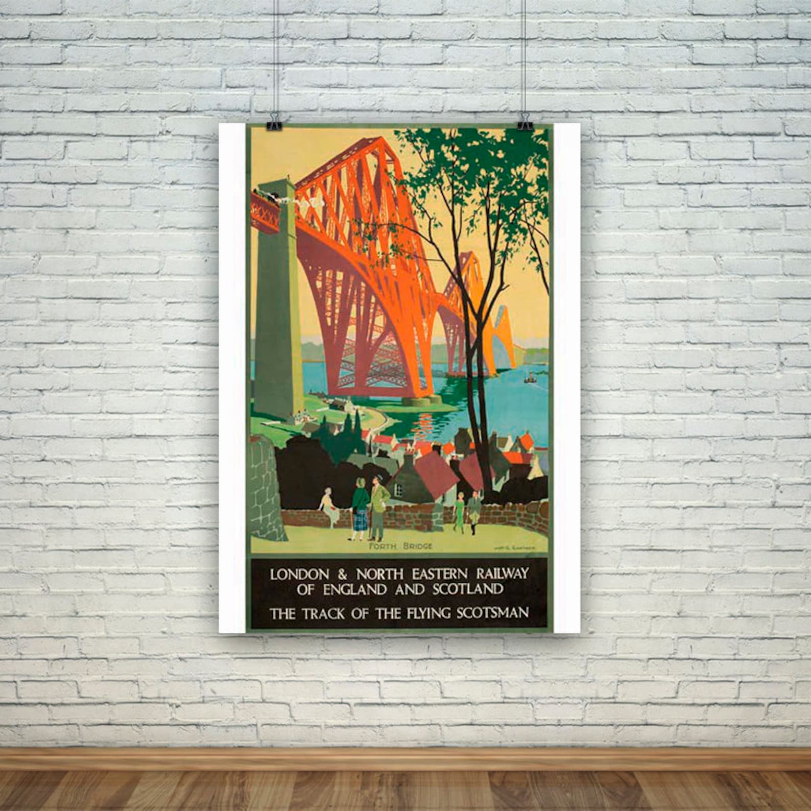 Forth Bridge Poster: Vintage Railway Train Travel Print - Etsy